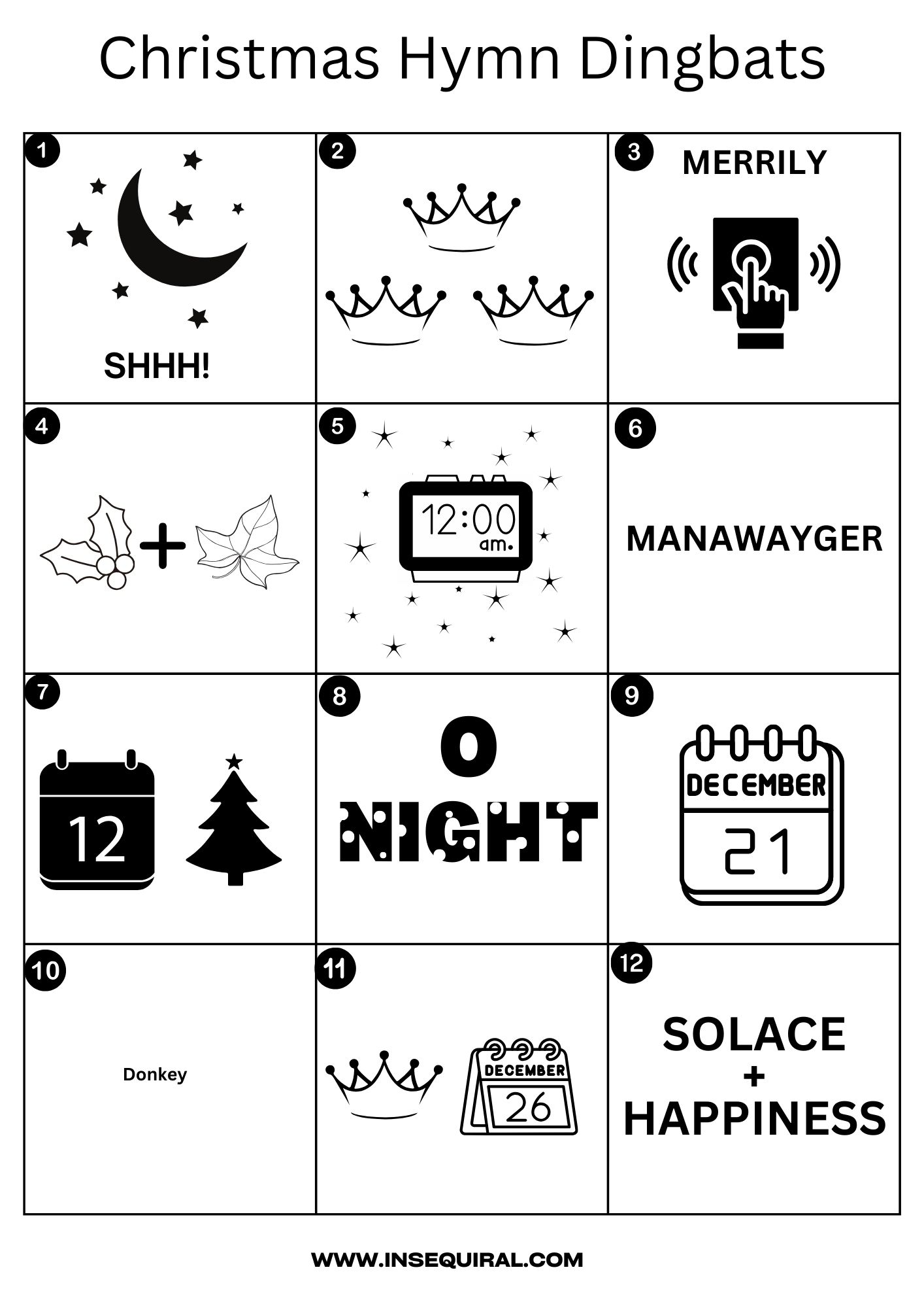 48 Free Christmas Dingbats Quiz With Answers - Insequiral